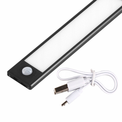 Lampa oświetleniowa na magnes (listwa) LED z czujnikiem ruchu - czarna ...